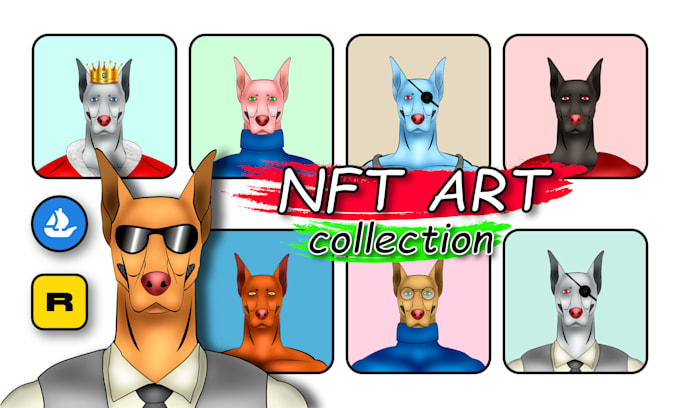 Create 1k or 10k custom cartoons for your nft art collection by ...