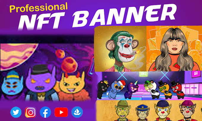 Design nft banner and crypto for twitter and opensea header by ...