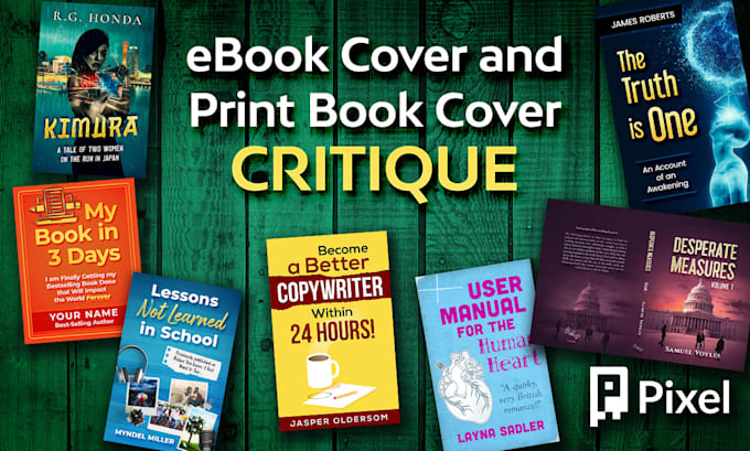 Critique and review your ebook or print book cover by Pixelstudio | Fiverr