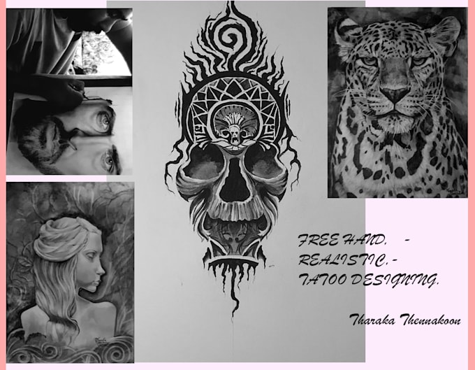 Draw your amazing custom tattoo design by Thenne | Fiverr