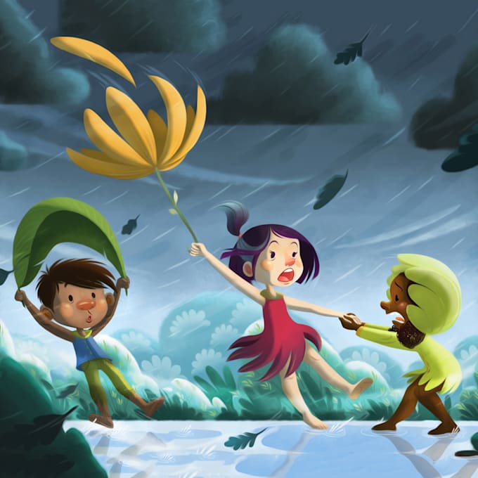 Draw cute childrens book illustration and kids cover by Ramona_layla ...