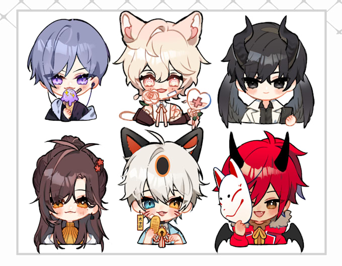 Draw a chibi reactive image pngtuber by Hachiimi | Fiverr