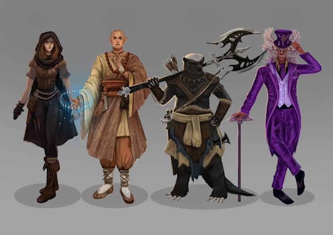 Illustrate your character for tabletop rpgs by Chloebotha | Fiverr