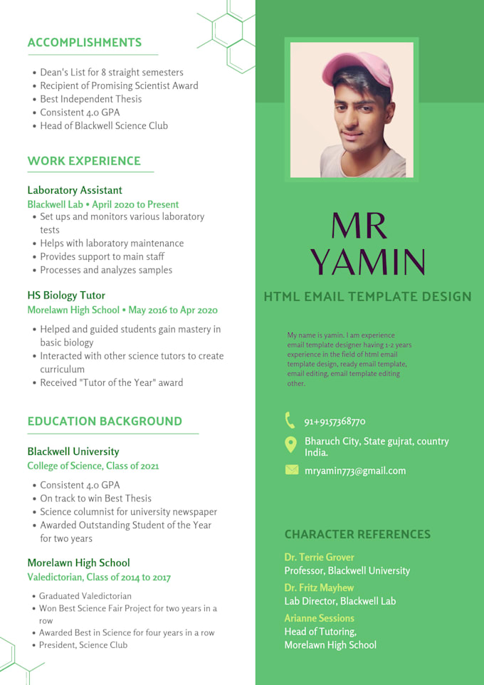 Create a custom html email template design by Mryamin984 | Fiverr