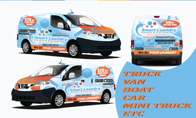 Do timeless food truck wrap and many more design, by Nikkijasmin | Fiverr
