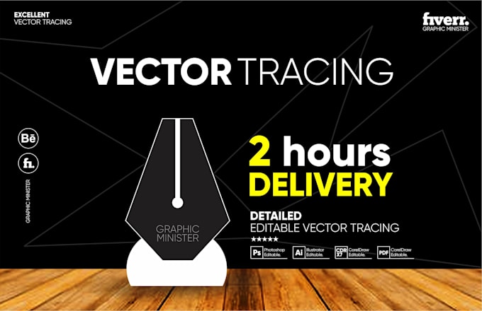 Manually extract out any vector image or logo by tracing by ...