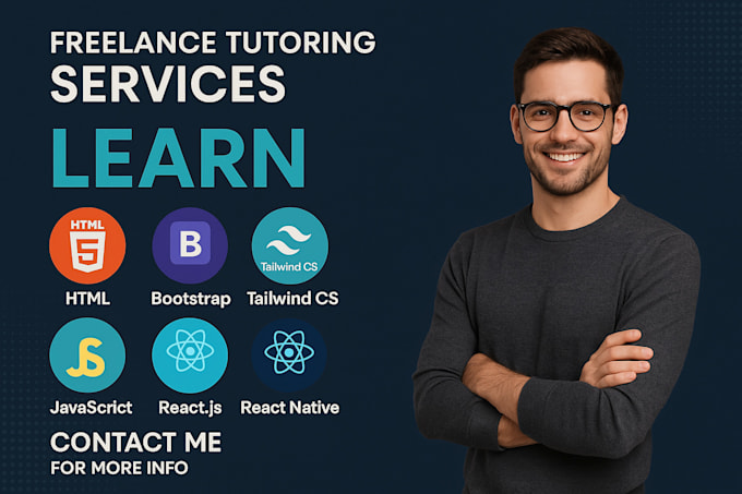 Tutor you html,css, react, javascript, online coding lessons by Sajjadahmad553 | Fiverr