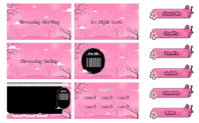 Design a stream overlay for vtuber and gaming by Negevian | Fiverr