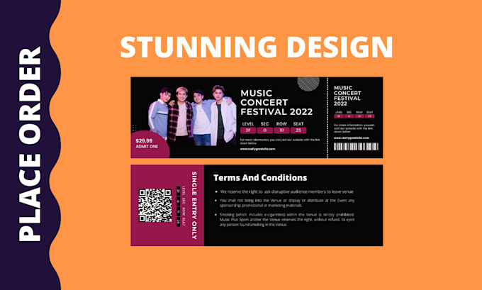 Design tickets and invitation cards for parties and events by Bma ...