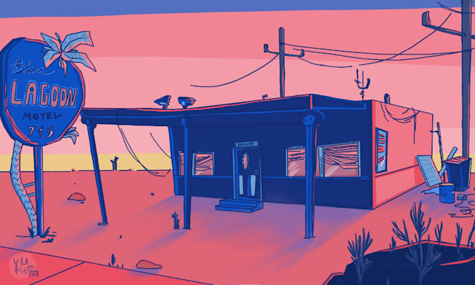 Draw a colorful 2d background art in my unique style by Ykatt_ | Fiverr