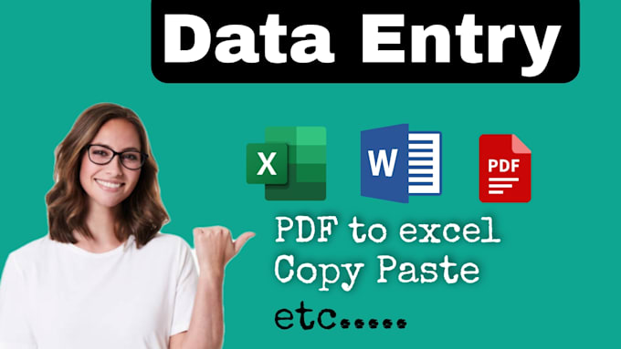 Do professional data entry, copy paste, pdf to word or excel etc by Najath_66 | Fiverr