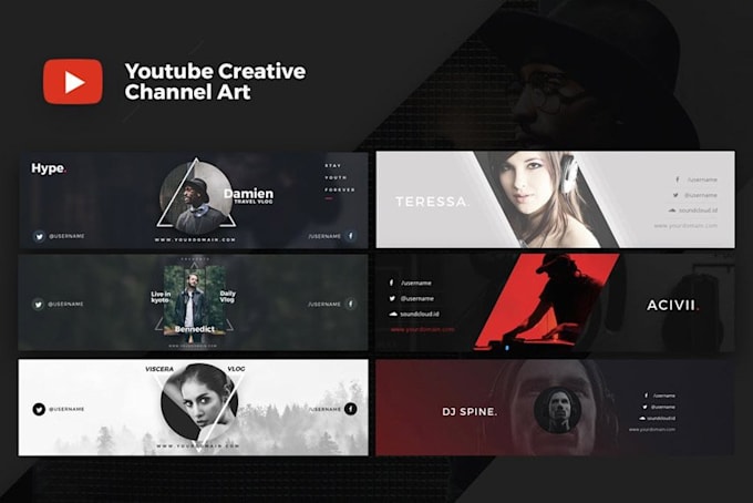 Create professional youtube banner by Yasirpayal | Fiverr