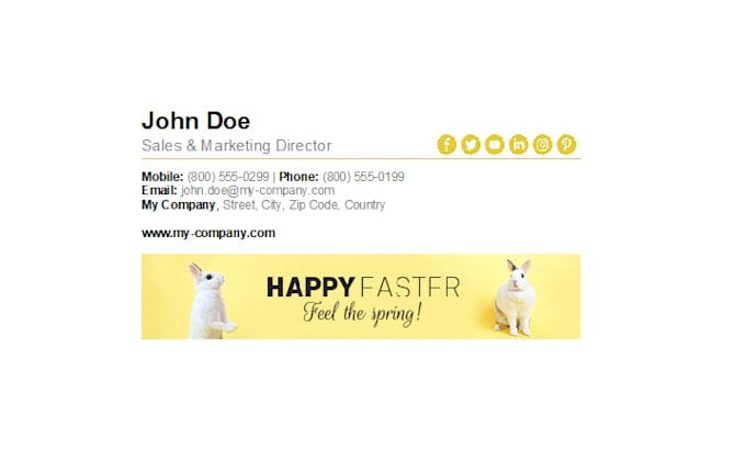 Create html email signature, clickable html email signature by ...