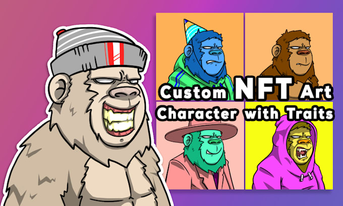 Make a custom nft collectible character by Stesign | Fiverr