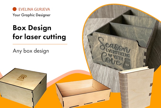 Make a box design for laser cutting by Evelinadesigns | Fiverr