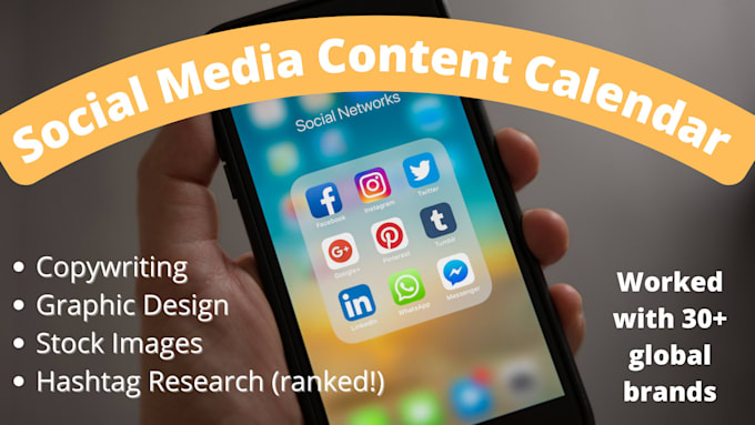 Create a customised content calendar for your brand by Contenthall | Fiverr