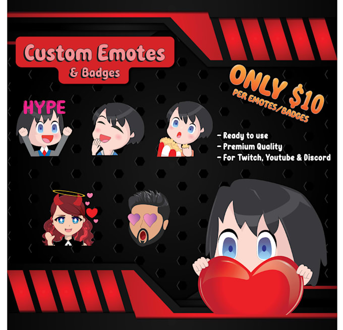 Design beautiful emotes and badges for your stream by Aaronjohnsamuel ...