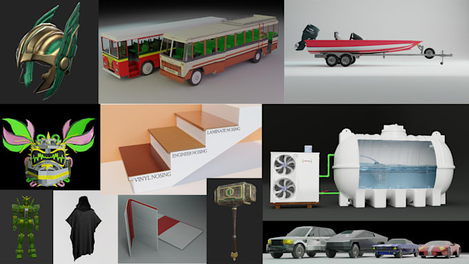 Do 3d modeling ,3d texturing , uv unwrapping, retopology by Shahrozahmed623 | Fiverr