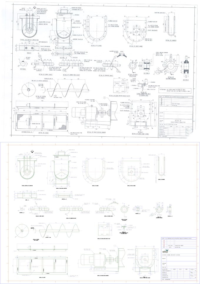 Redraw 2d mechanical, electrical or architectural drawing by Molygusti ...