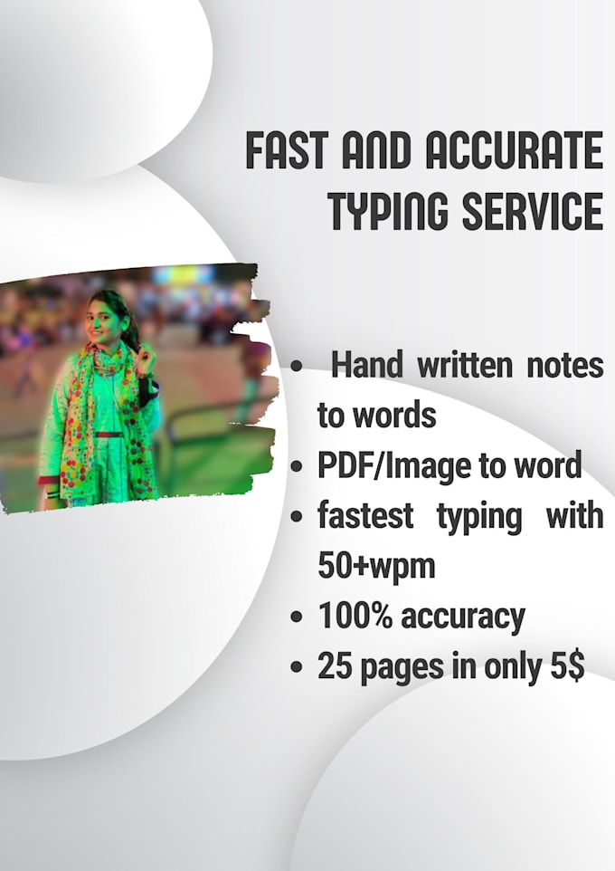 Be your pro typist according to your budget by Syedaareena1 | Fiverr