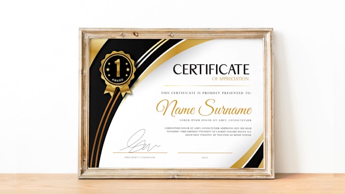 Design professional stunning award, custom diploma certificates by ...
