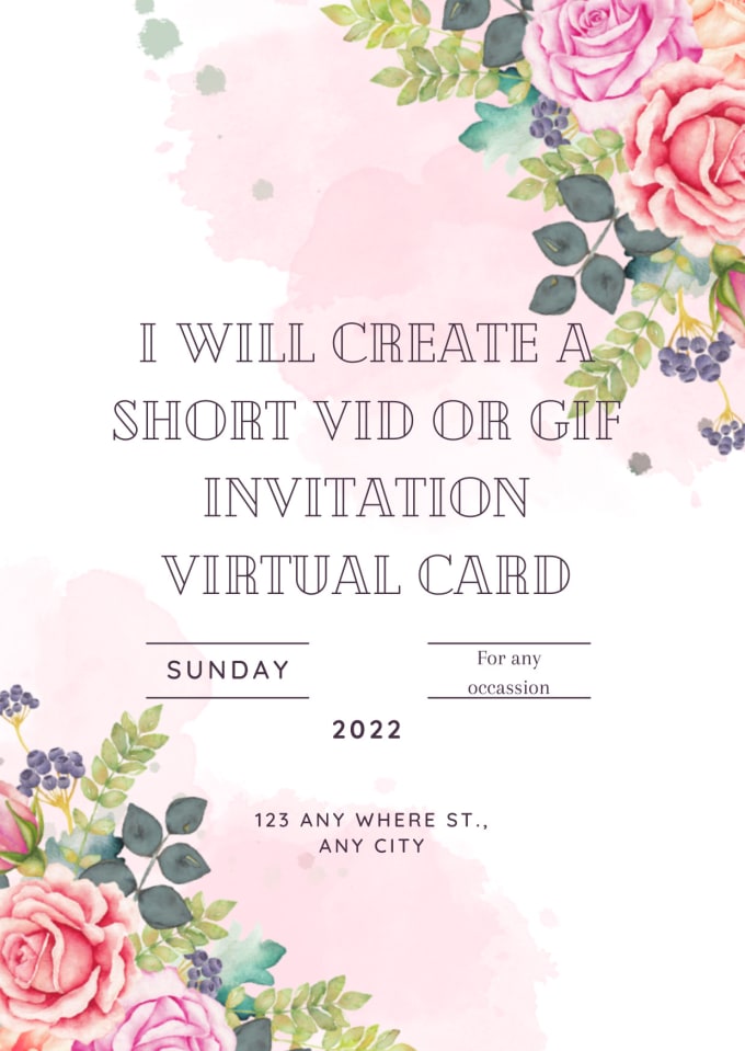 Create gif invitation for any occassion by Aeriellejanee | Fiverr