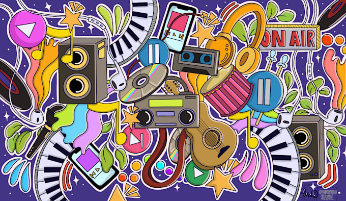 Create a custom digital doodle art within 1 day by Mintykiwi | Fiverr