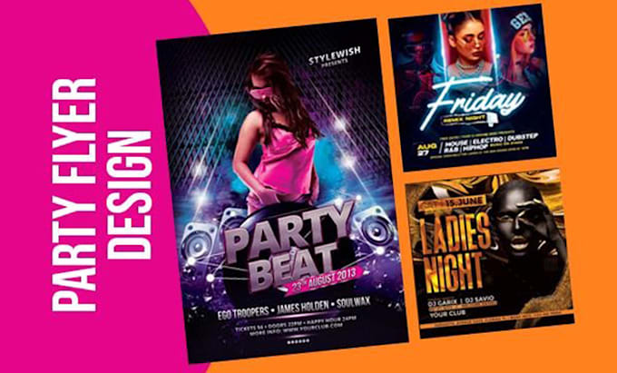 Create a magnificent party, night club, dj and concert flyer by ...
