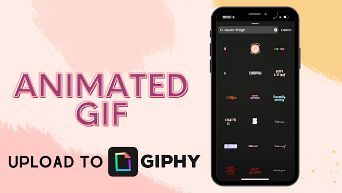 Design animated gif for instagram stickers by Michellekawas | Fiverr