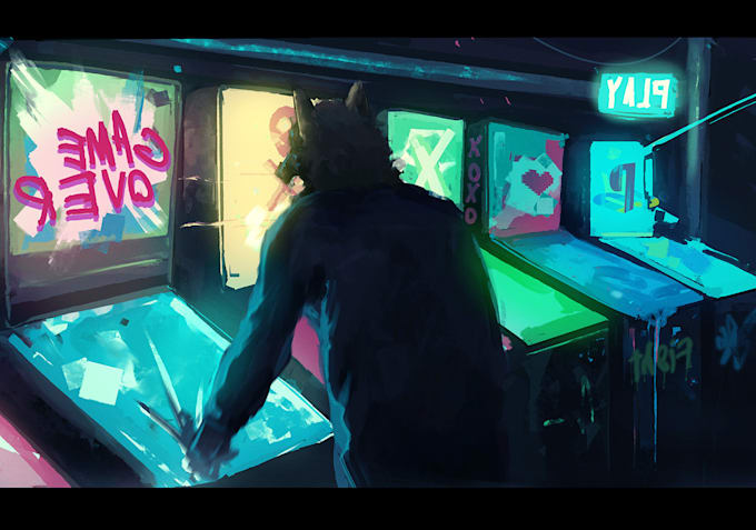 Draw aesthetic vaporwave synthwave 80s cyberpunk digital art by ...