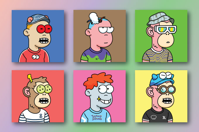 Design custom doodle art nft or cartoon style nft collection by Nft ...