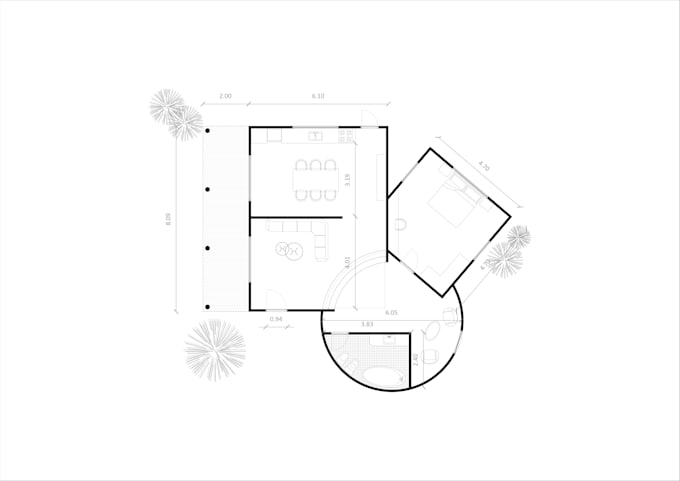 Draw architectural 2d plans and redraw blueprints by Mtuarch | Fiverr