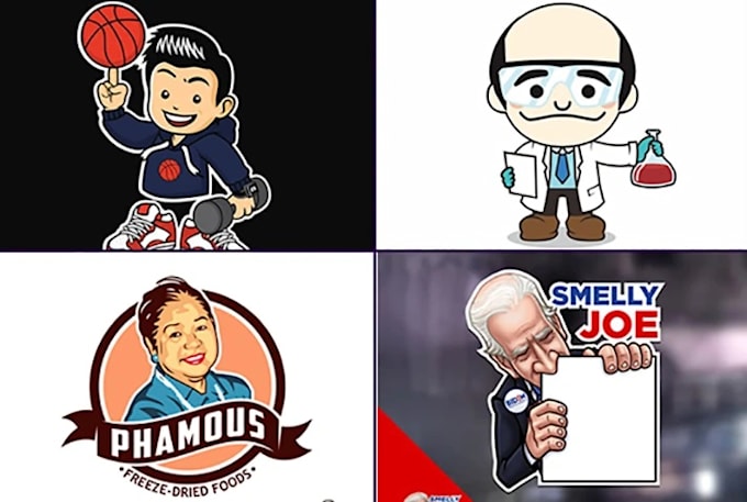 Make a custom business cartoon logo design by Terri0ott | Fiverr