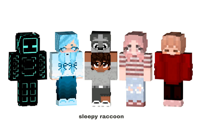 Make minecraft skins 64x64 and 128x128 for you by Sleepyraccoon_ | Fiverr