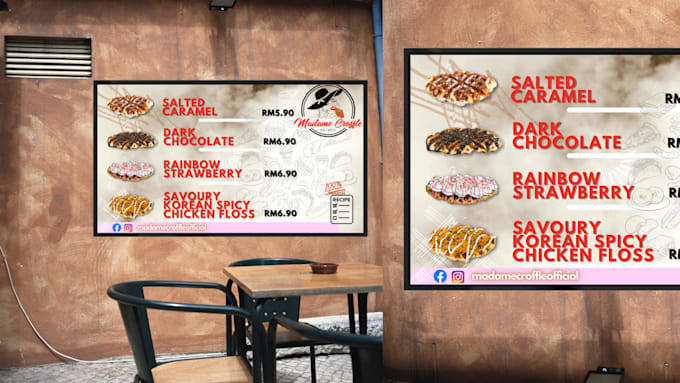 Design static digital menu board or tv screen by Abgnurfadli | Fiverr