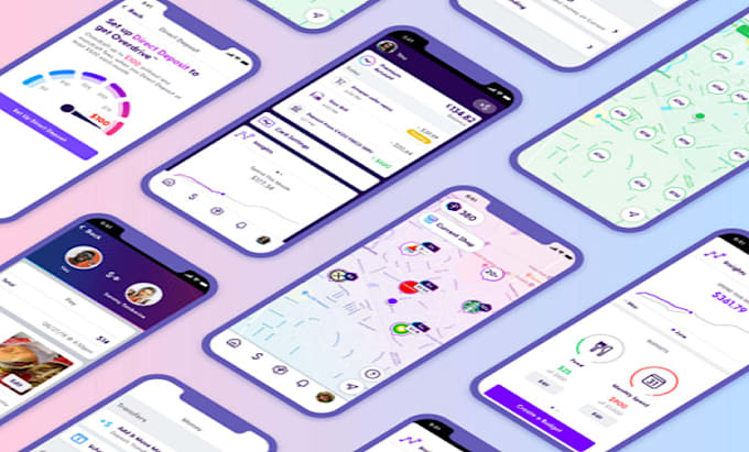 Create ui ux of cash app, loan app, transfer app, payment app, bank app ...