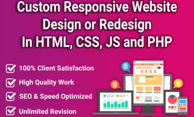 Create Custom Website With Html Template Using Html Css Js By Ennejmyachraf Fiverr