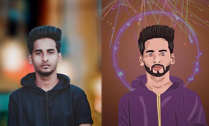 Create a cartoon art in illustrator by Shaikhsanoor | Fiverr