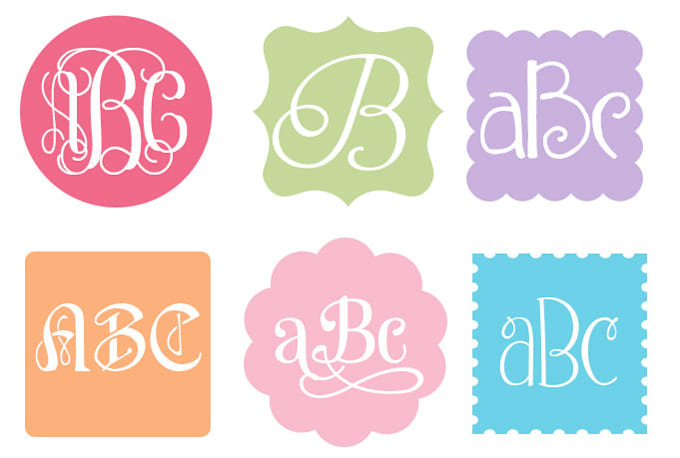 Design a simple and colorful girly monogram, in 24 hrs or less by ...