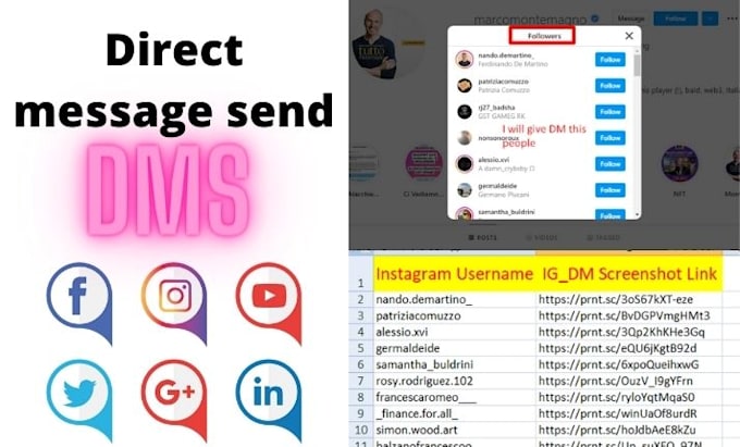 Send direct message on instagram and facebook by Ataul12goni | Fiverr