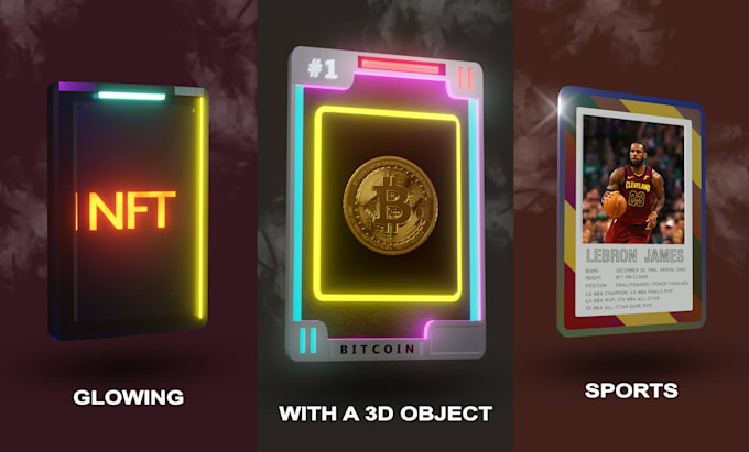 Create awesome rotating 3d nft membership trading cards by Rachelgfx ...