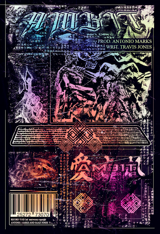 Create a cyberpunk retro album cover by Dewi_designs | Fiverr