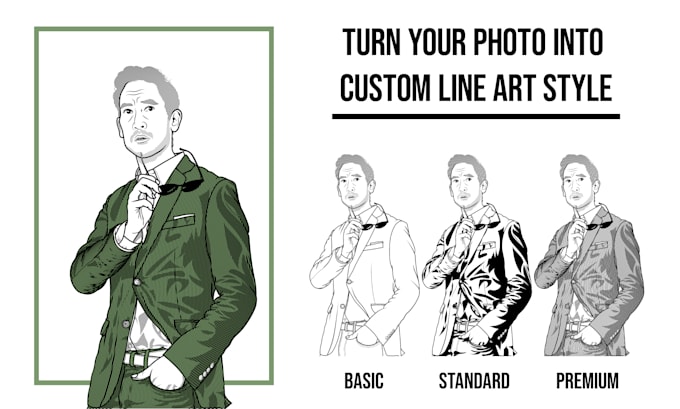 Create vector line art stencil from your photo by Rfndrs | Fiverr