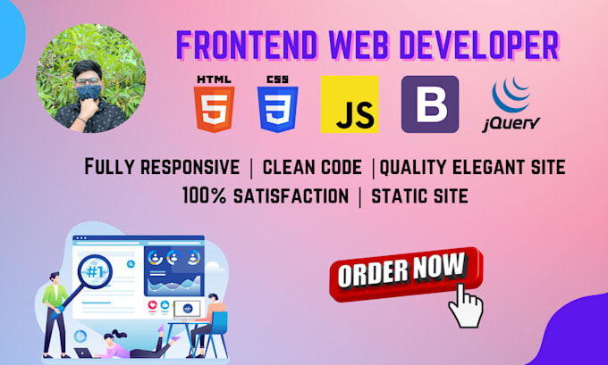 Build minimal html, css, javascript website by Rohank14 | Fiverr