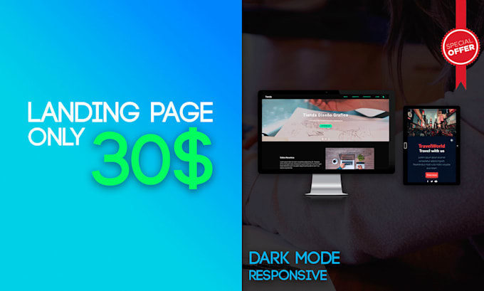 Create a landing page for you by Webdesignteamve | Fiverr