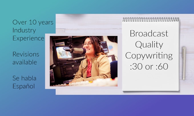 Write broadcast quality copy for radio or podcast by Thegabyestrada ...