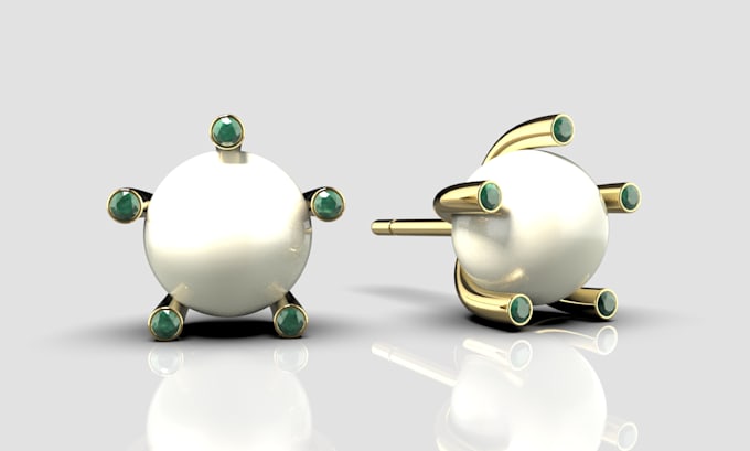 Create 3d earring model for printing or rendering by Meeno7 | Fiverr