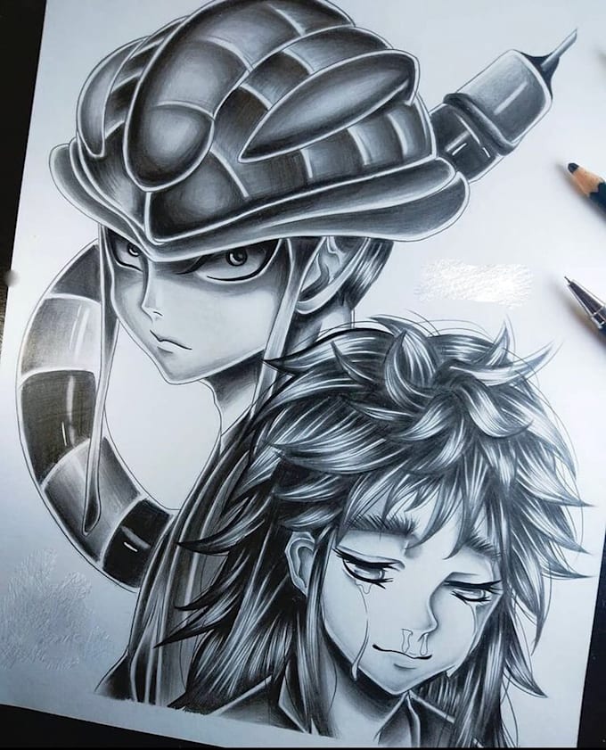 Draw anime character design by Eallelan | Fiverr