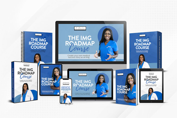 Design online course mockup bundle and ecover bundle by Abibzy | Fiverr