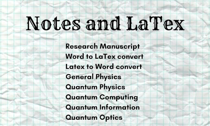 Create lecture notes and latex files by Akshtyson | Fiverr